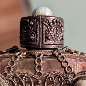 Ludwig Scherk | Accents | Antique Perfume Bottle Turquoise Filigree ...